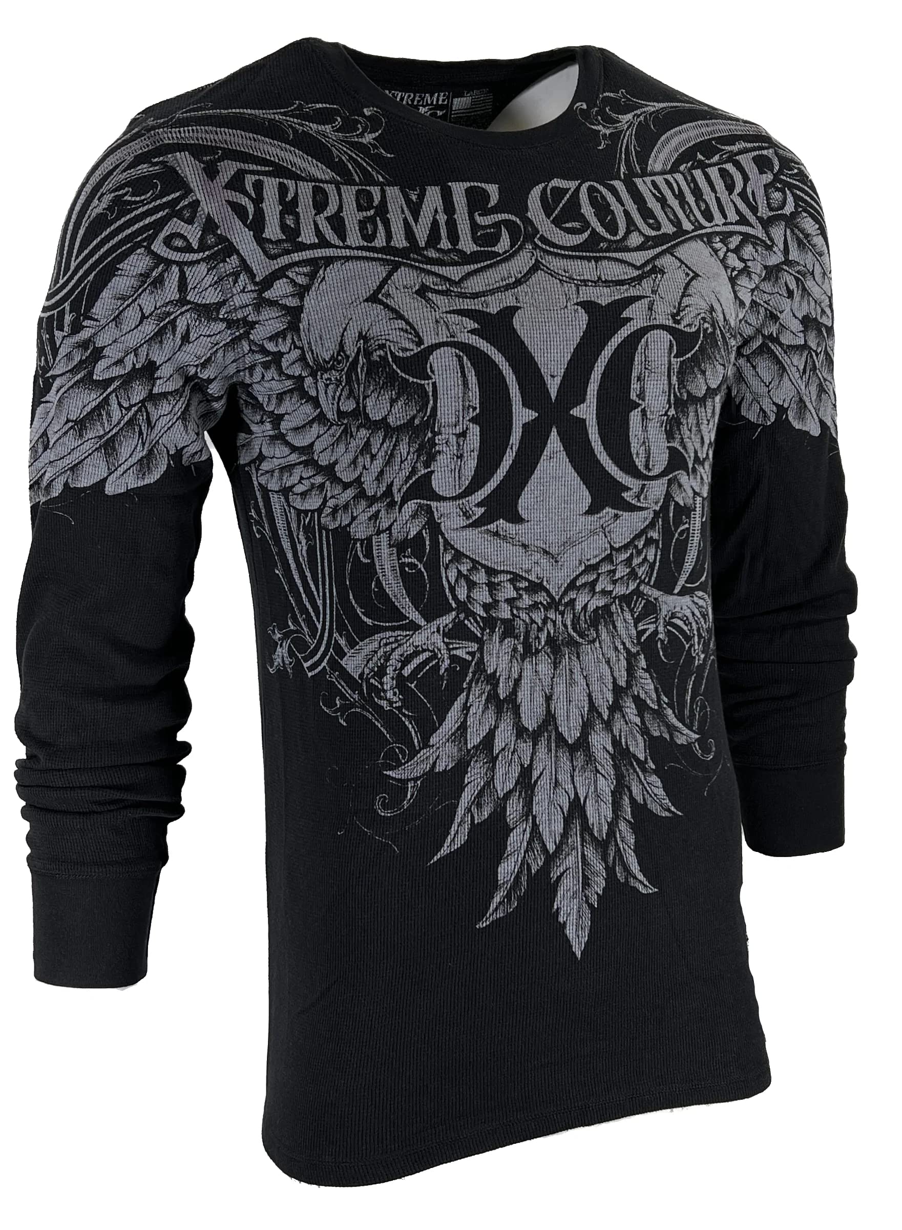 Xtreme Couture by Affliction Men's Thermal Shirt Daring Black XL