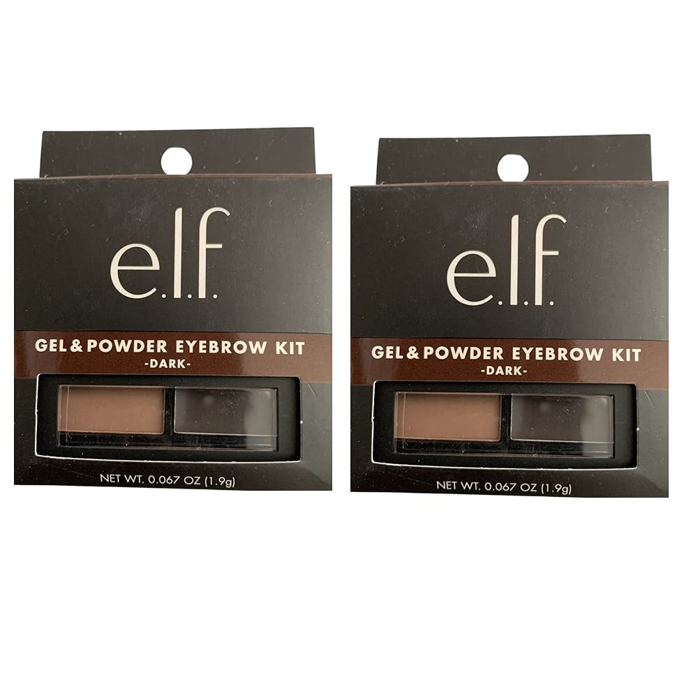 Pack of 2 e.l.f. Gel & Powder Eyebrow Kit, Dark 813032