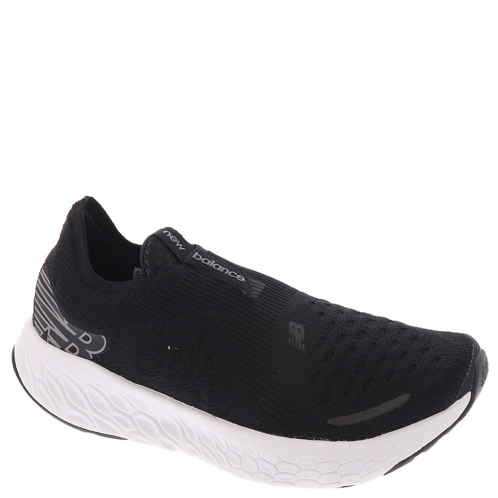 New Balance Men's Fresh Foam X 1080 Unlaced V1 Running Shoe, Black/White, 10.5