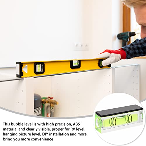VILLCASE Magnetic Tool High Precision Mini Level Bubble Small Horizontal Bubble Three Line Horizontal Pearl Level Magnetometer (52 * 18 * 15mm Green magnetism 1PCS) Magnetic Tools