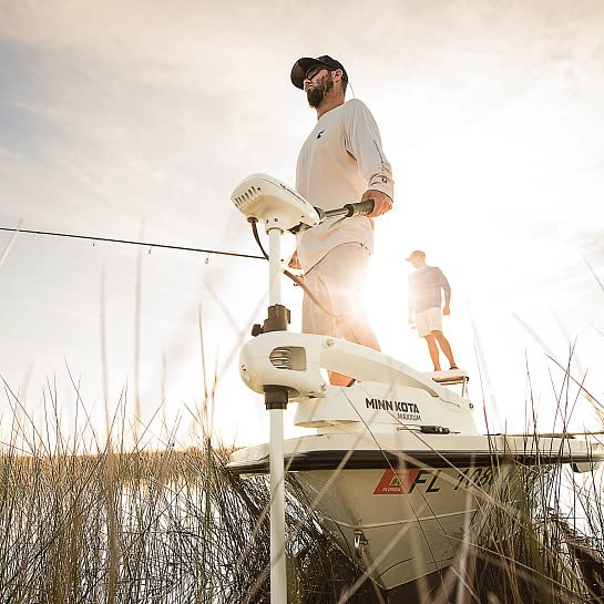 Minn Kota 1363446 Riptide Maxxum Saltwater Hand-Steer Bow-Mount Trolling Motor with Digital Maximizer & Bowguard 360, 80 lbs Thrust, 62" Shaft