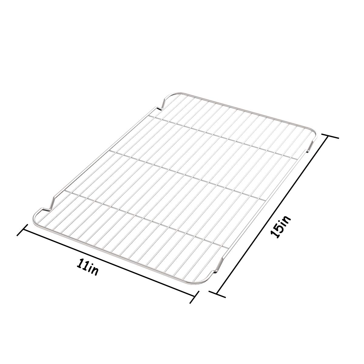 Zacfton Cooling Rack Set of 3, Baking Rack Stainless Steel Wire Rack for Baking Cooking Roasting Grilling Cooling, 15β x 11β x 0.5β Wire Racks, Fit Various Size Cookie Sheets Oven