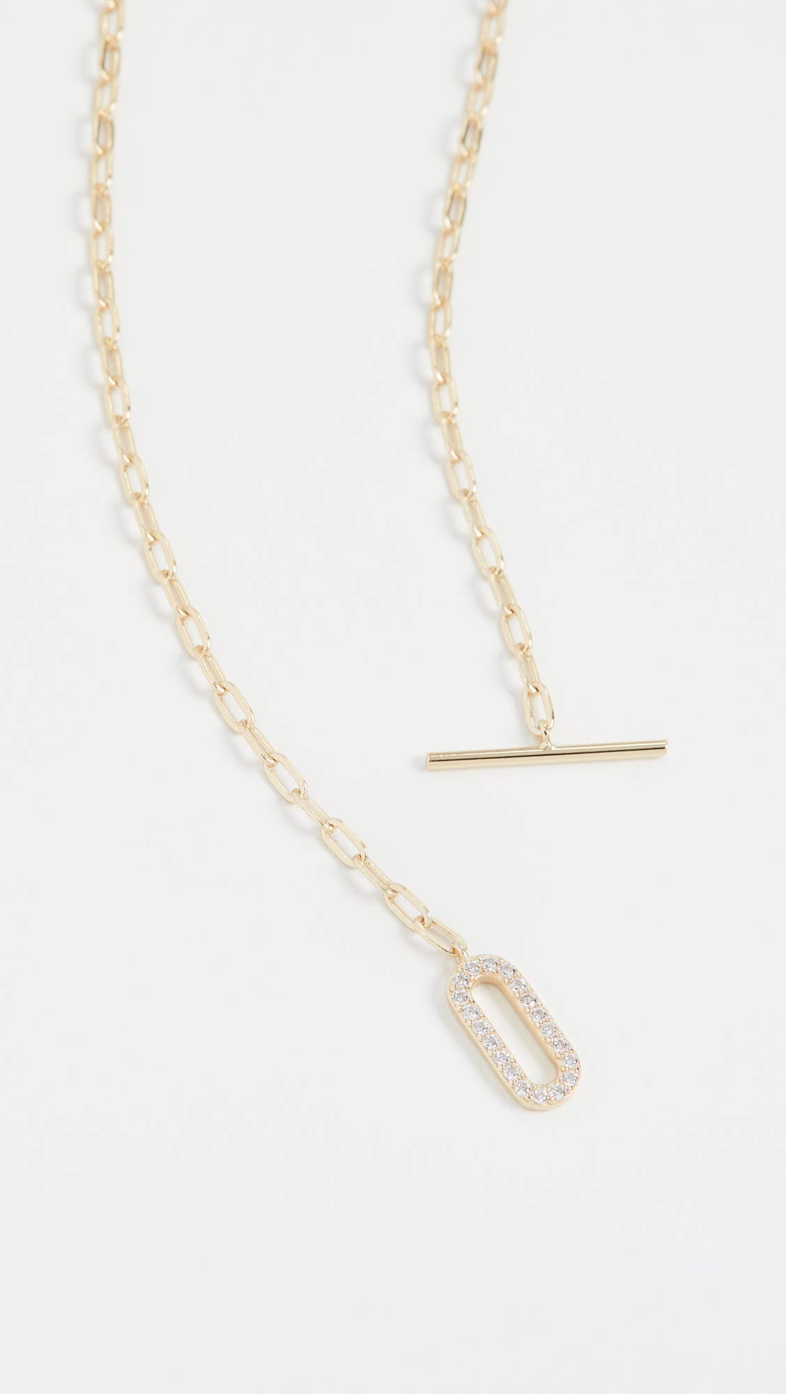 SHASHI Women's Jade Pave Necklace, Gold, One Size
