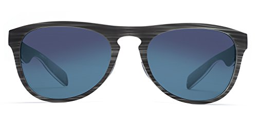Native Eyewear Sanitas Round Sunglasses, Driftwood/White/Blue/Blue Reflex Polarized, 56 mm