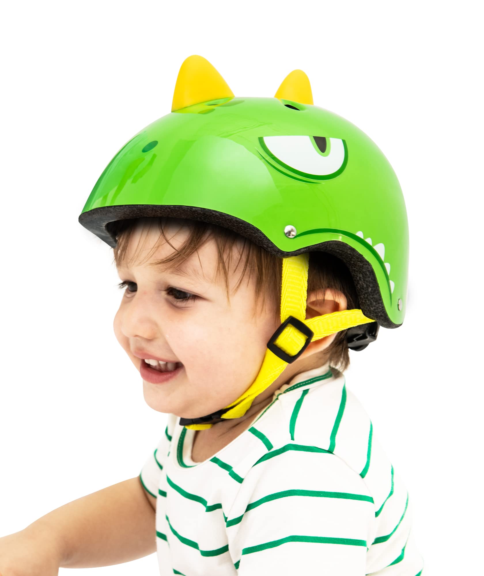 RoyalBaby Kids Bike Helmet Toddler to Youth Sizes for Boys Girls Dinosaur Helmet Green Dino Helmets for Multi-Sport