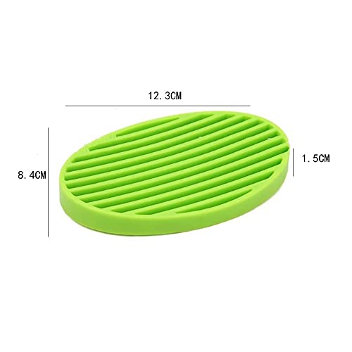 PLMM soap Box, 1Pcs Silicone Flexible Soap Dishes Holder Bathroom Soap Box Plate Tray Shower Sponge Shelf Drain Non Slip Storage Basket (Color : Pink)