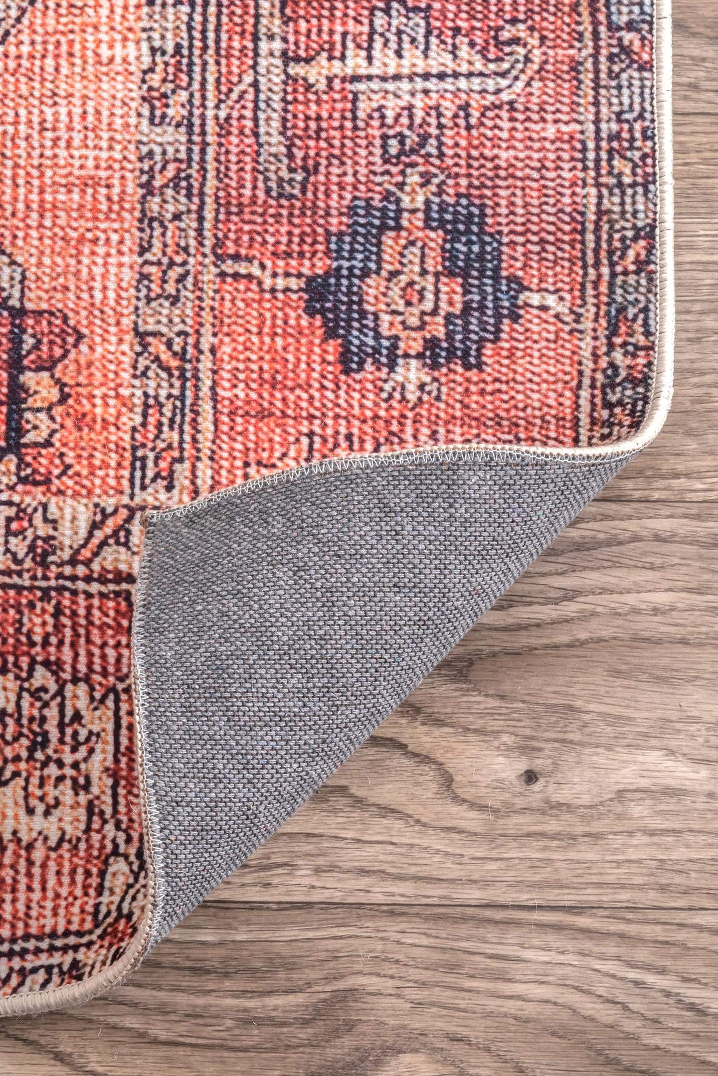 nuLOOM Leslie Persian Runner Rug , 2' 6" x 10', Peach, Rectangular, 0.4" Thick