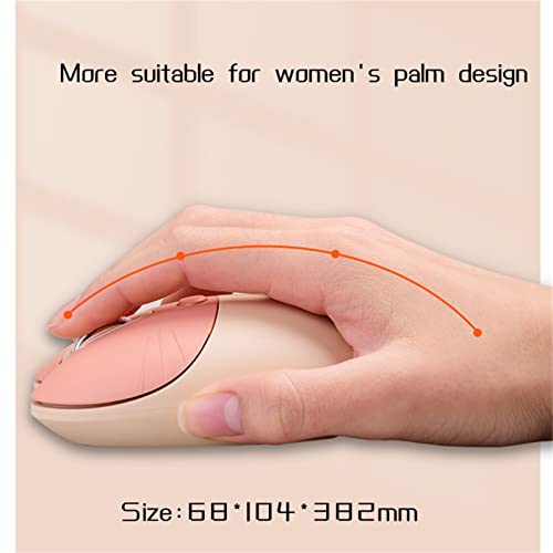 SHUOOFU Bluetooth Dual Wireless Mouse, Cute Women's 2.4G Bluetooth Wireless Mouse with USB Receiver, Ergonomic Mouse Compatible with Laptop, iPad, MacOS, PC, Windows, Android