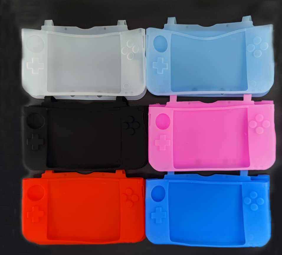 New Rubber Soft Silicone Cover Case for 3DS XL LL 3DSXL 3DSLL Console Full Body Protective Skin Shell (Clear White)