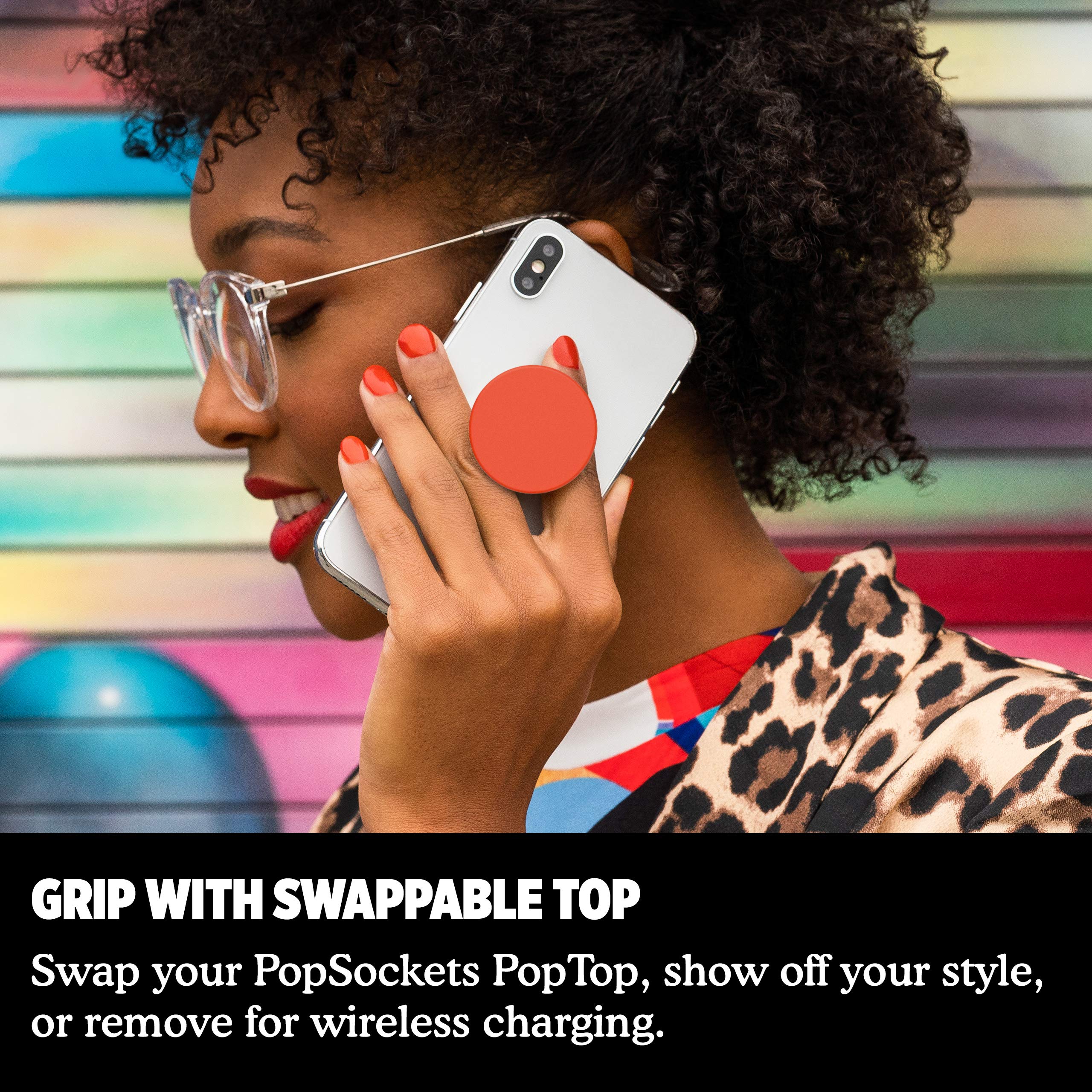 PopSockets Phone Grip with Expanding Kickstand, PopSockets for Phone - Neon Orange
