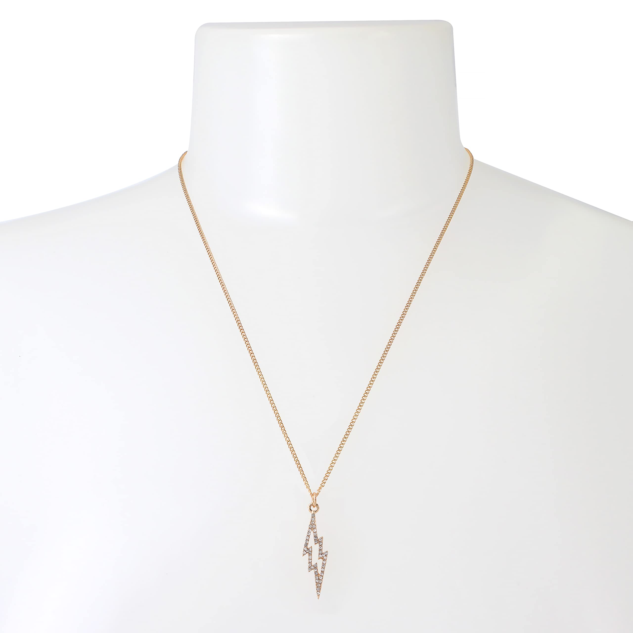 Steve Madden Lightning Bolt Pendant Necklace