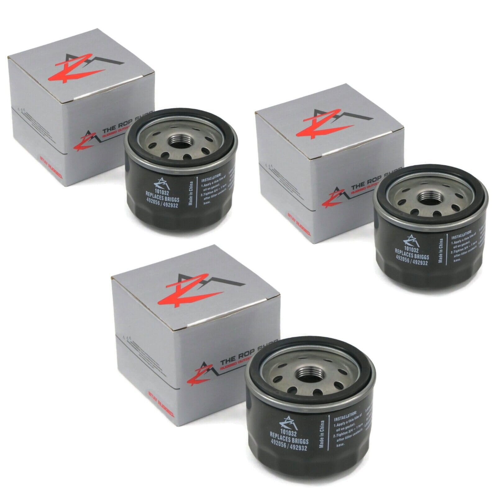 The ROP Shop | Set of 3 Lawn Mower Oil Filters for Ferris 510227874, Gravely 21548100, 21550800