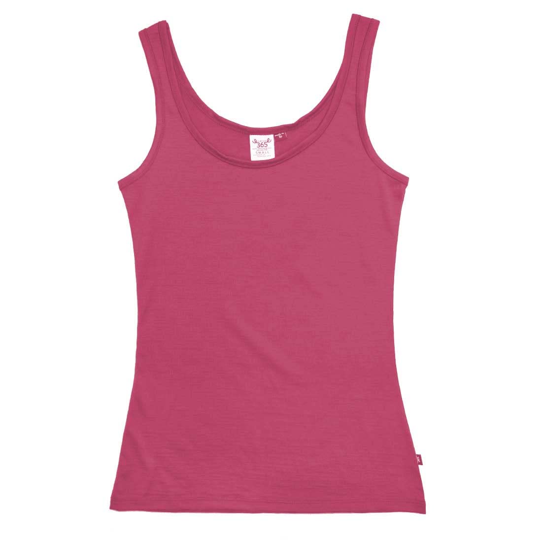 Merino 365 Womens Scoop Neck Tank Top, 100% Merino, Small, Red Wine