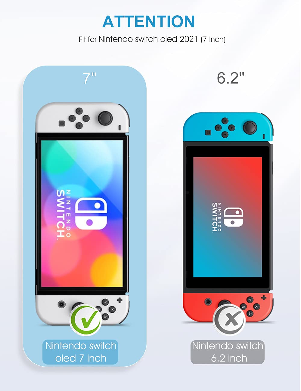 SPARIN 2 Pack Tempered Glass Screen Protector Compatible with Nintendo Switch OLED Model 2021, High Response and Anti-Scratch