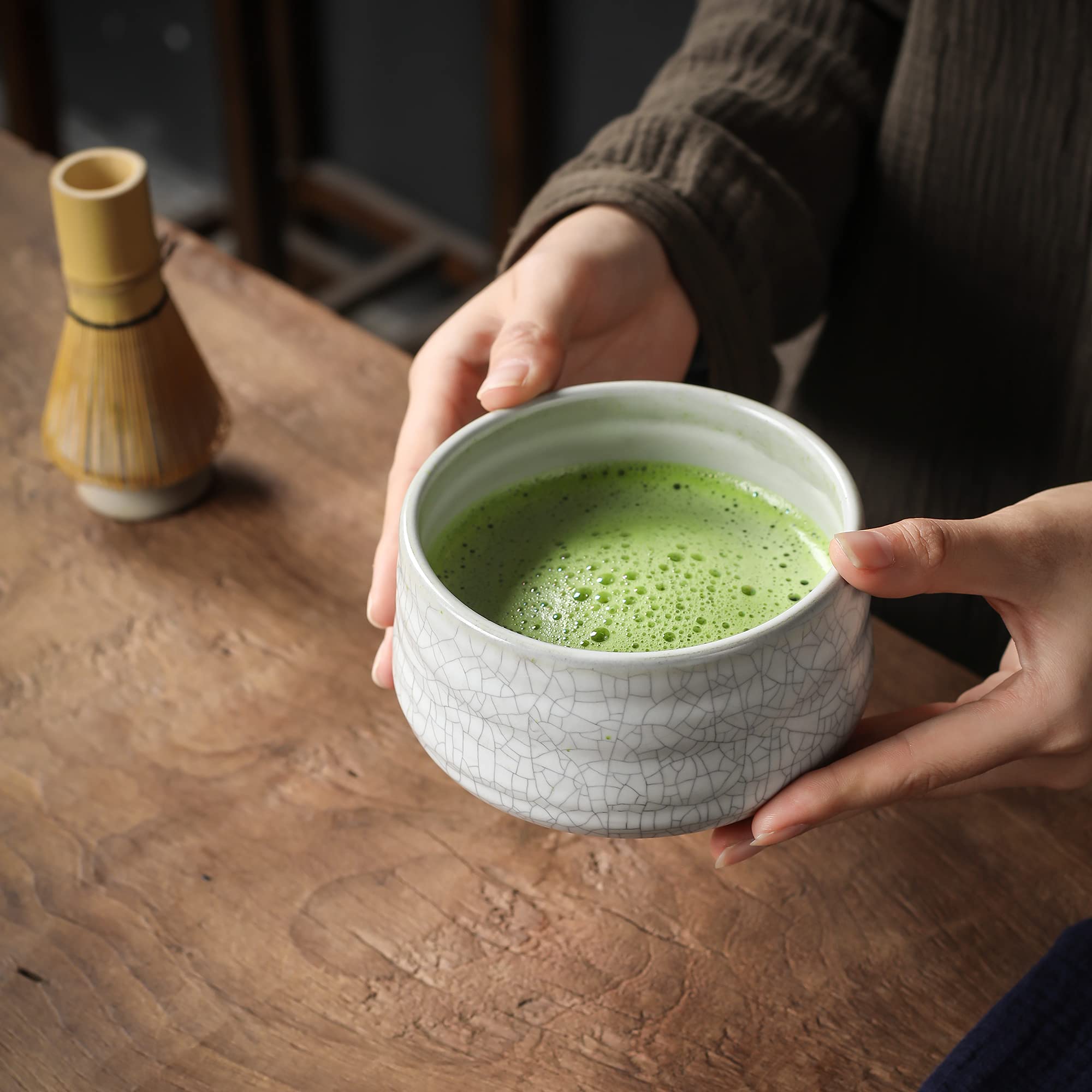TEANAGOO Japanese Tea Set Matcha Whisk Set Matcha Bowl Bamboo Matcha Whisk (Chasen) Scoop (chashaku) Matcha Whisk Holder Tea Making Kit. MSB-5 Matcha Green Tea Powder Kit. Matcha Tea Kit