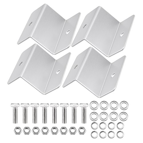uxcell ZB-01 Silver Tone Solar Panel Mounting Z Bracket Set for Yacht/Solar Panel