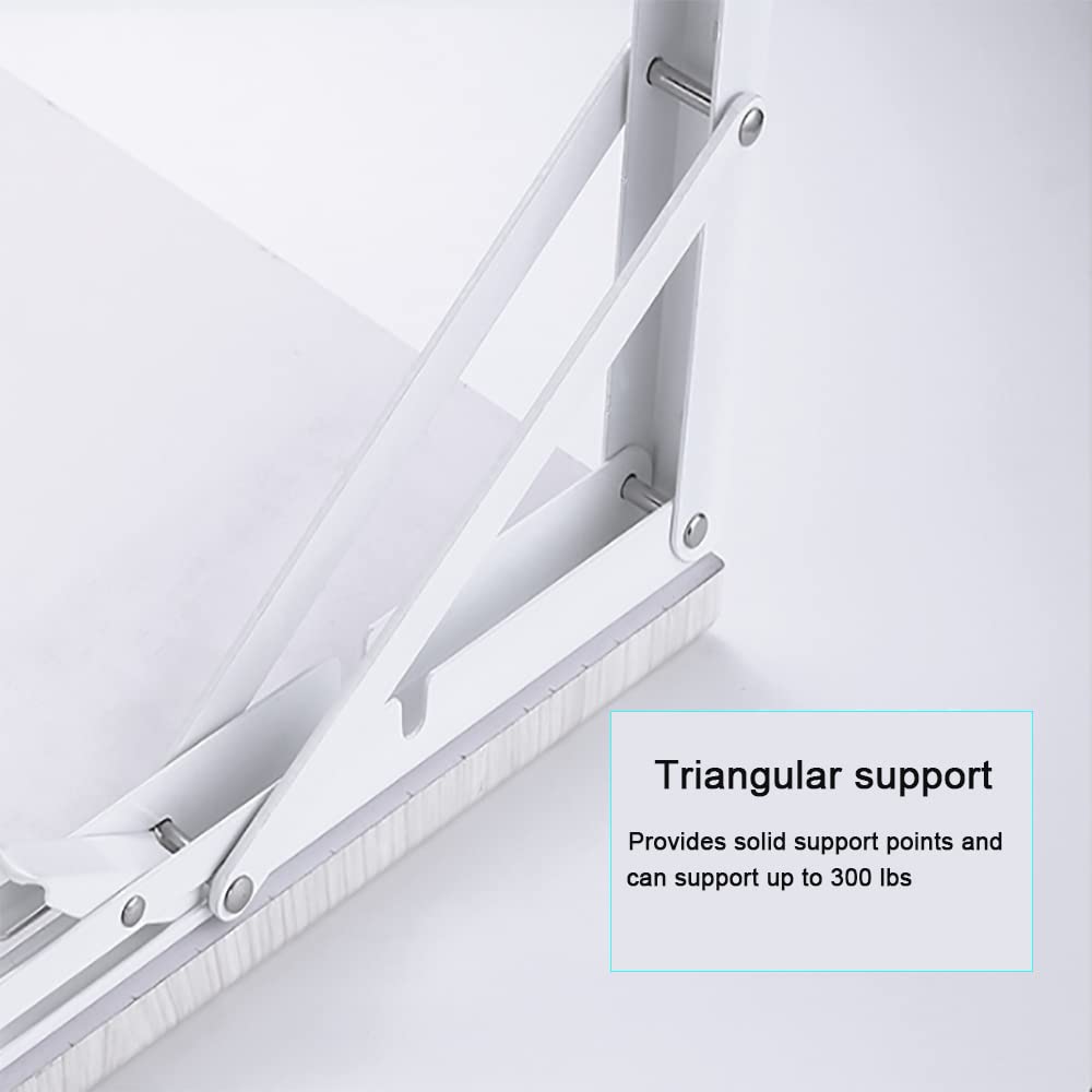 Shelf Brackets Heavy Duty Wall Mounted DIY Floating Shelf Bracket for Table Work Bench, Space Saving Max Load 300 lb, 12