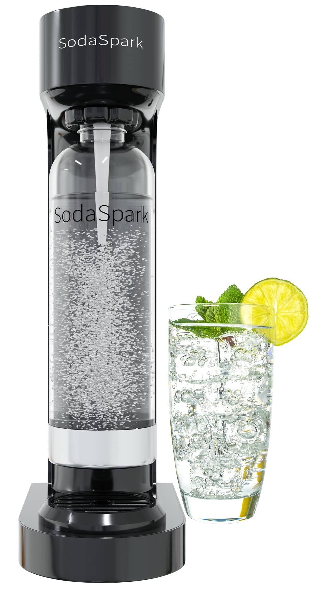 Soda Maker with BPA Free Bottle - CO2 Powered One Touch Fizz Control - Fresh Sparkling Water Maker - Homemade Sparkle Seltzer Streaming Machine, Carbonated Water Machine for Home [C02 NOT INCLUDED]