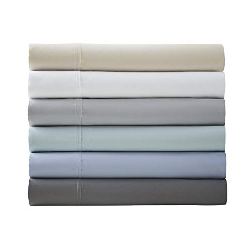 Madison Park 1500 Thread Count Cotton Blend Pillow Case Cover , Casual Luxury Machine Washable King Size Pillow Cases Set of 2 , King : 20 X 40 , Grey