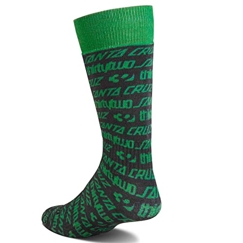 ThirtyTwo Mens Santa Cruz Snow Sport Sock - Green | Large/X-Large