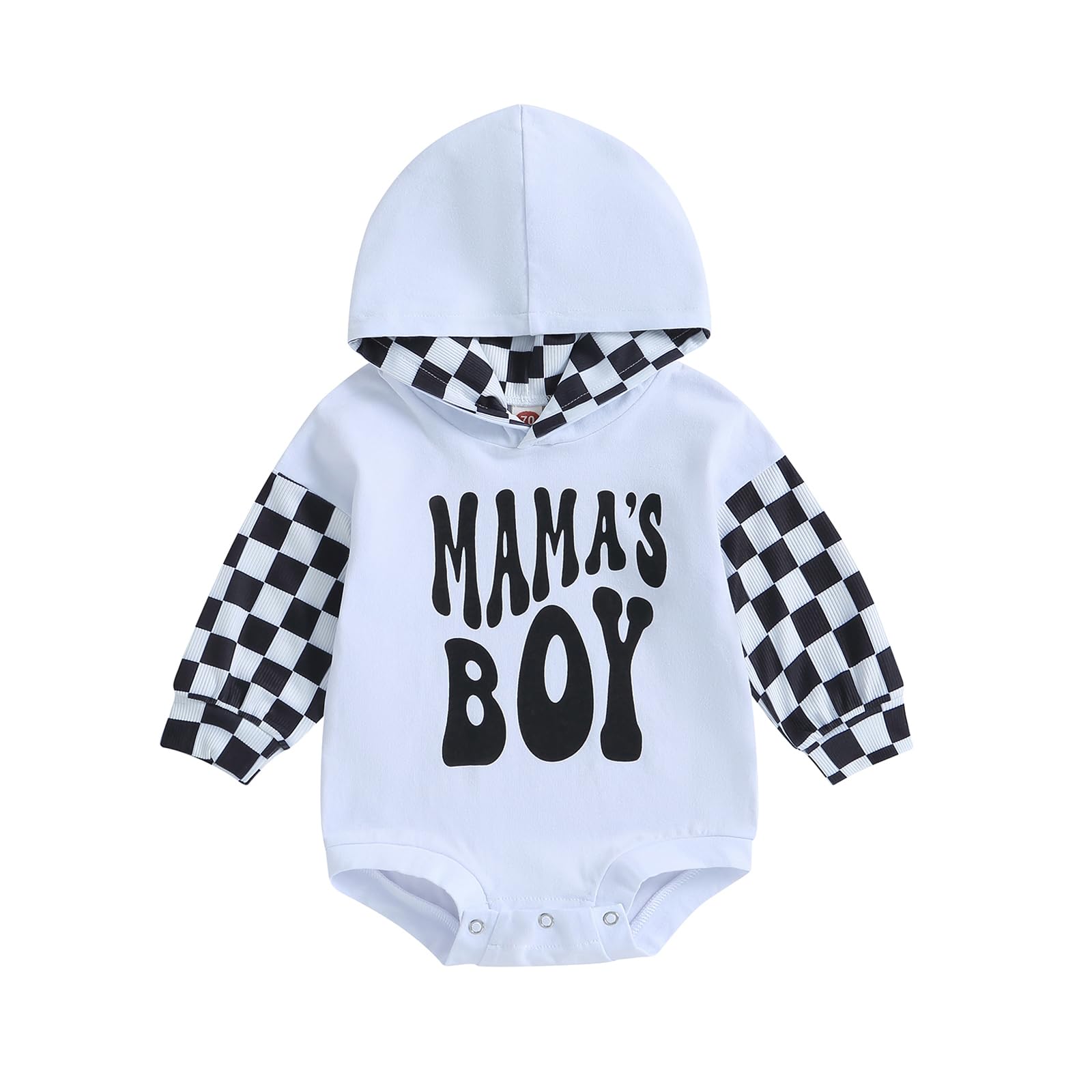 xiqaalombvt Infant Baby Boy Girl Fall Clothes Hoodie Pullover Sweatshirt Romper Color Block Long Sleeve Romper Outfit (Brown, 0-6 Months)