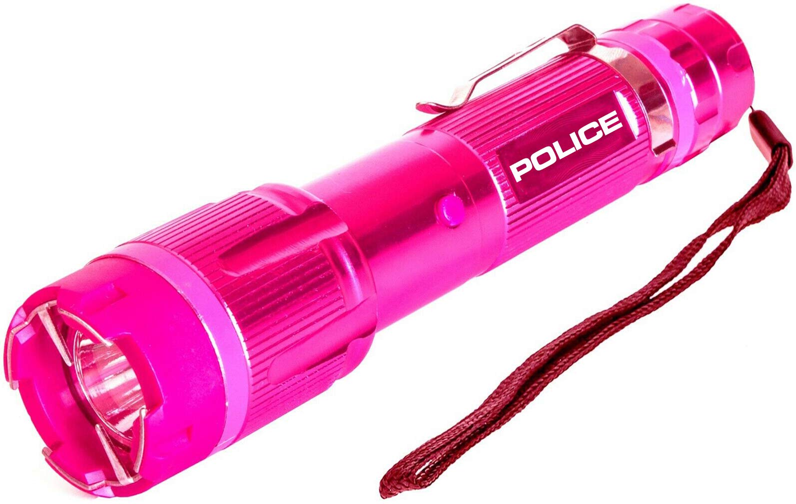 POLICE Stun Gun 1159 - Aluminum Rechargeable with LED Flashlight, Pink