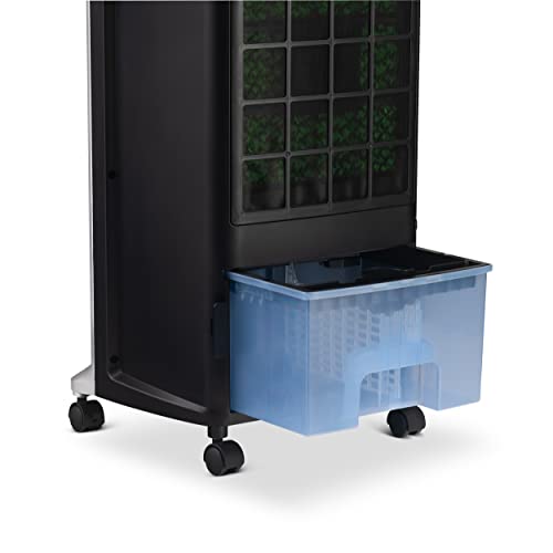 Newair Evaporative Air Cooler and Portable Cooling Fan in Silver, Honeycomb Pad Cooling, 470 CFM, 1.45 Gallon Removable Water Tank, Remote Control and Timer, Cost Saving Cooling for Dry Climates