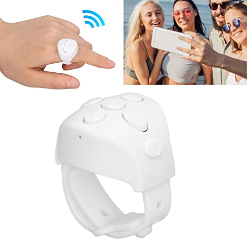 Remote Control, Rechargeable Remote Control Page Turner for iPhone (White)