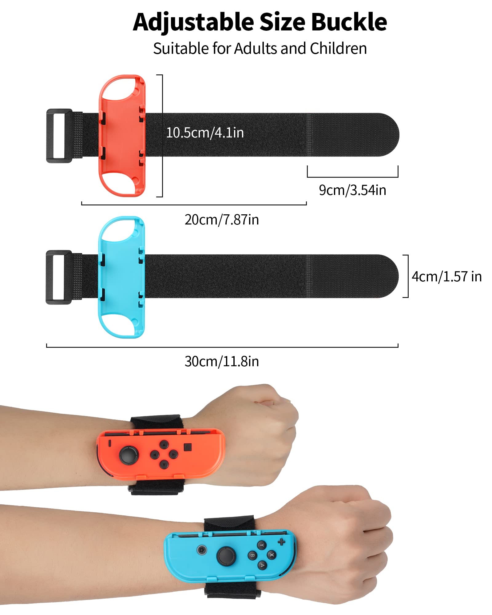 RTTACRTT Wristband for Just Dance 2022/2021/2020 and Zumba Burn It Up Game Accessories, Wrist Strap Compatible with Switch Joy Con, Adjustable Size Suitable for Adults and Children (Black)