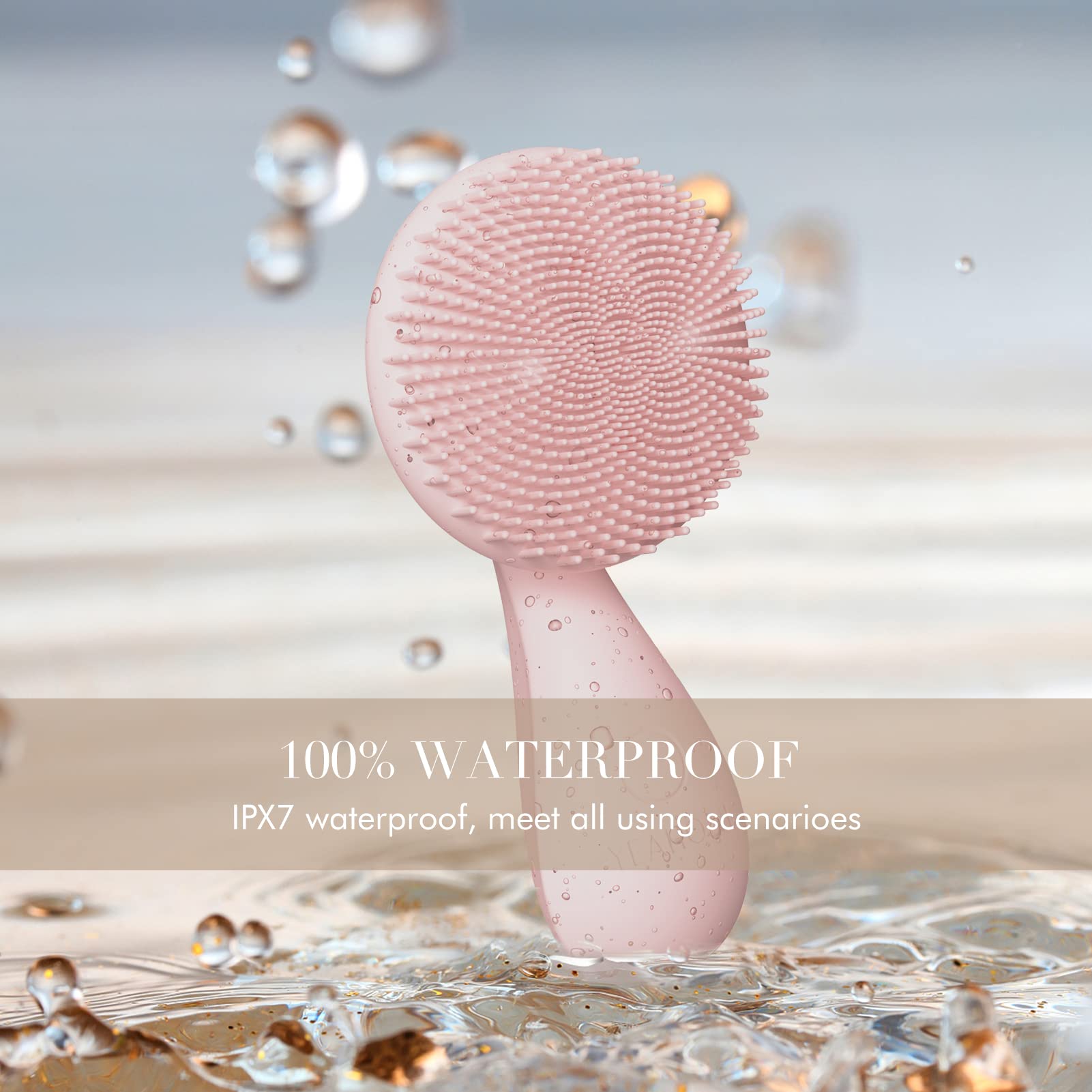 YEAHONE Facial Cleansing Brush,Electric Silicone Face Scrubber for Deep Cleaning and Exfoliating,Gentle Vibrating and Massage,Mini Sonic Skin Exfoliator Tool