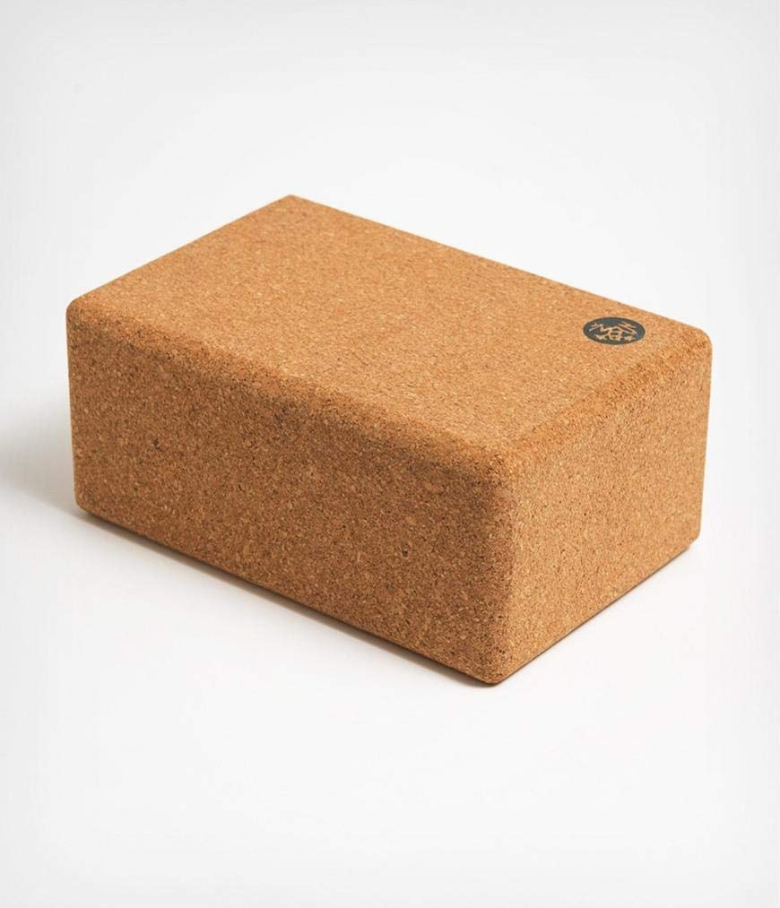 Manduka Cork Block Yoga Prop, Natural