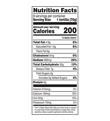 Mission Burrito Flour Tortillas, Large Size, 8 Count, Trans Fat Free