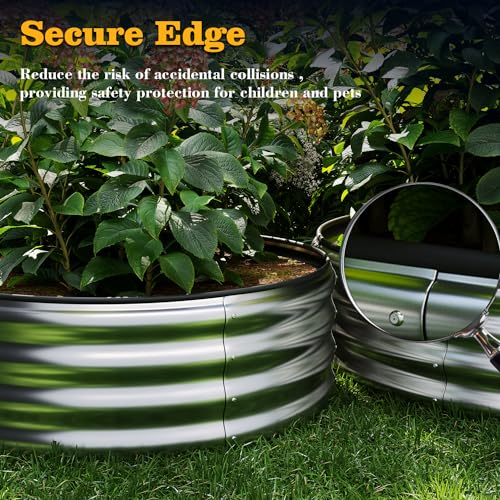 ZFHgarden Raised Garden Bed, 4x2x1ft Raised Beds for Gardening Outdoor for Vegetables Flowers Ground Planter Box,Galvanized Raised Garden Beds