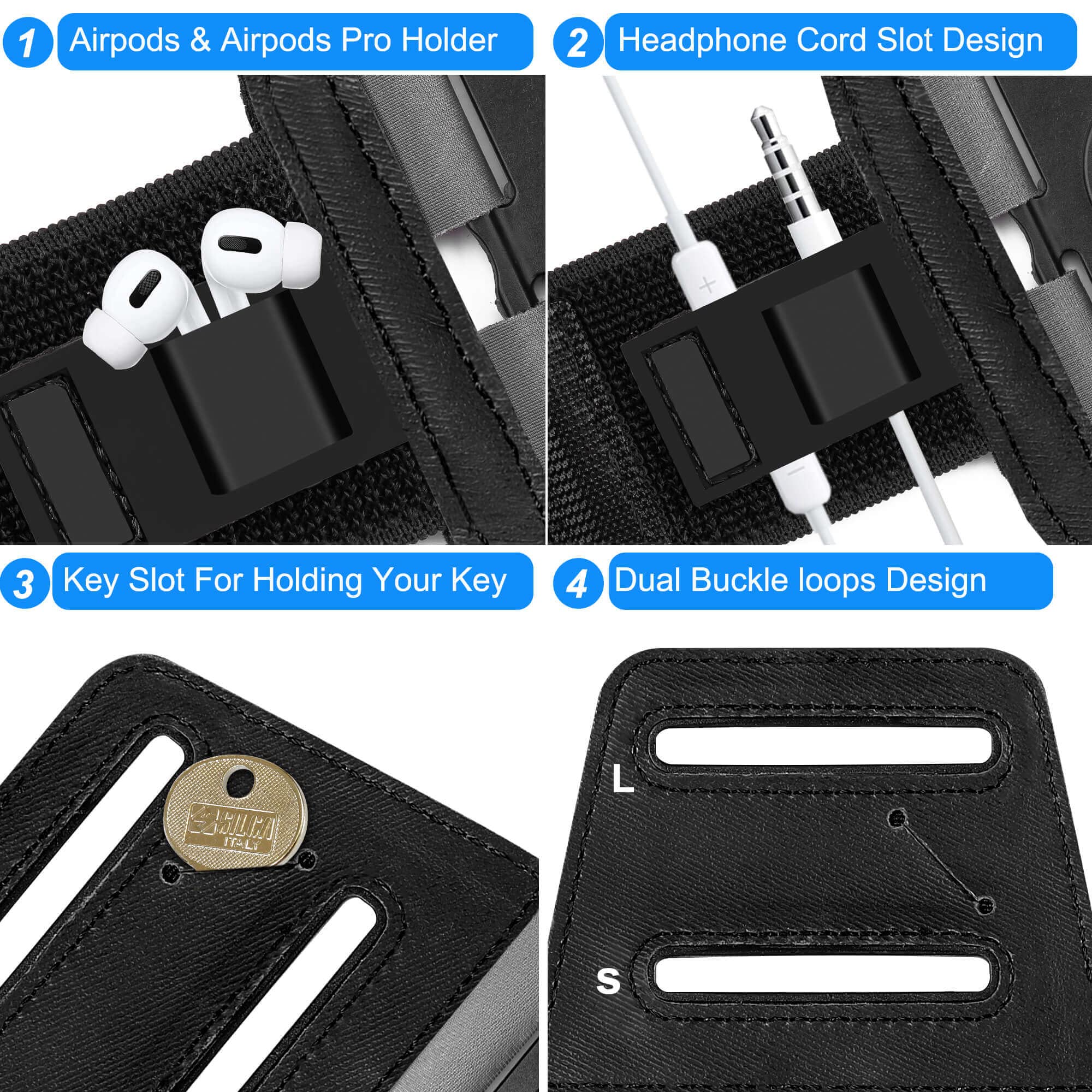 Newppon Cell Phone Holder Armband : Reflective & Adjustable Wristband Strap Arm Bands Case Compatible with iPhone 13 12 11 Mini Pro Max Xs XR Plus Samsung Galaxy Pixel for Workout Exercise Sports