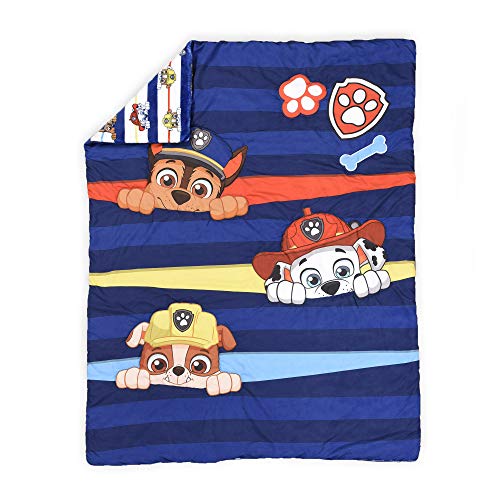 PAW Patrol Toddler Bedding Set for Kid's with Reversible Comforter, Fitted Sheet and a Standard Pillowcase- 3pieces