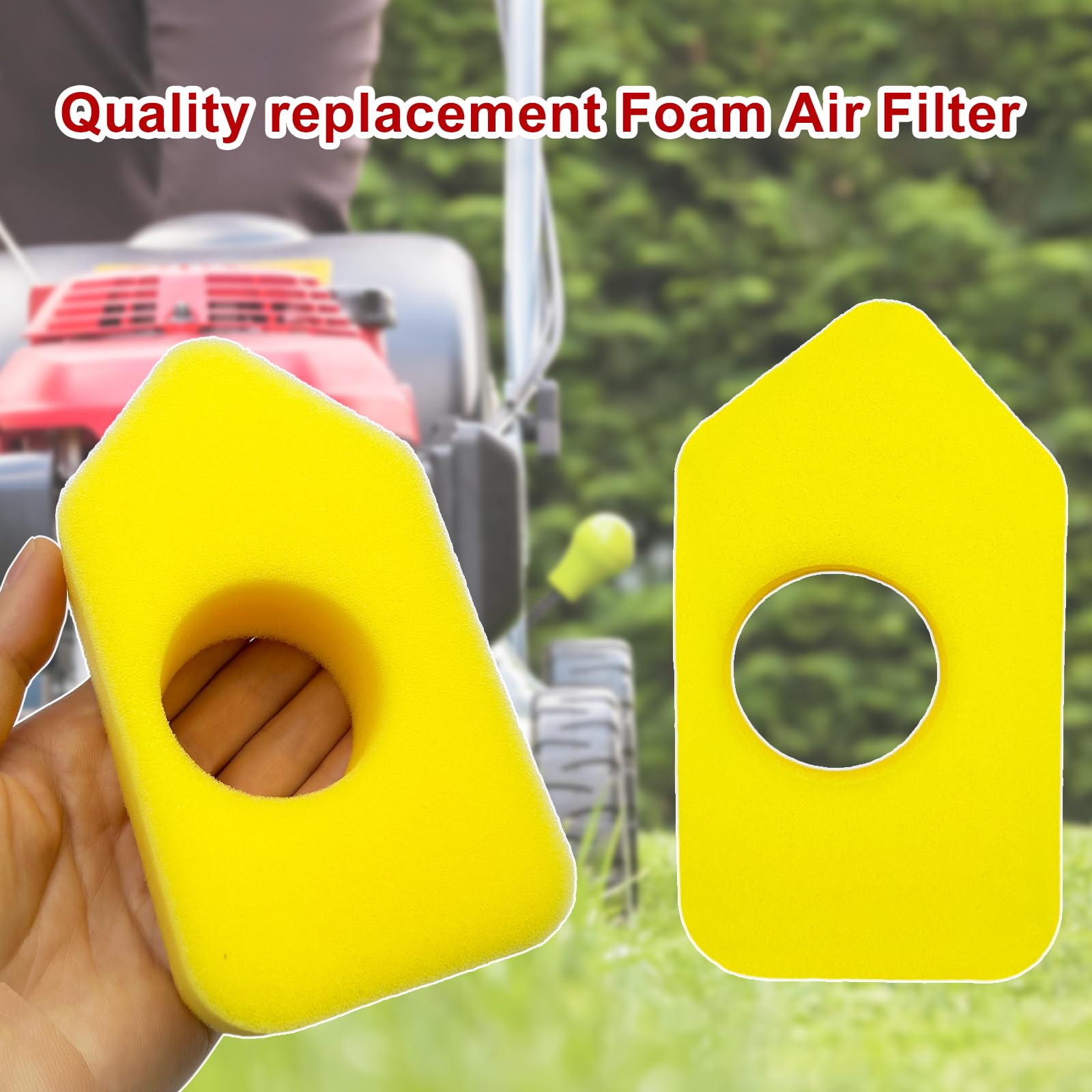 Yellow Foam Air Filter 698369 for BS Classic Sprint and Quattro Engine Spark Plug Replaces for ST J19LM, RJ19LM, 802592, 5095K