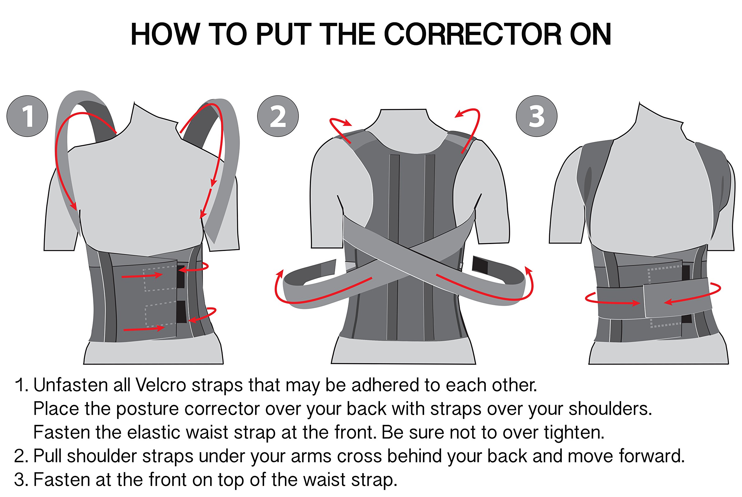 ORTONYX Comfort Posture Corrector Clavicle and Shoulder Support Back Brace, Fully Adjustable for Men and Women/656A-Medium