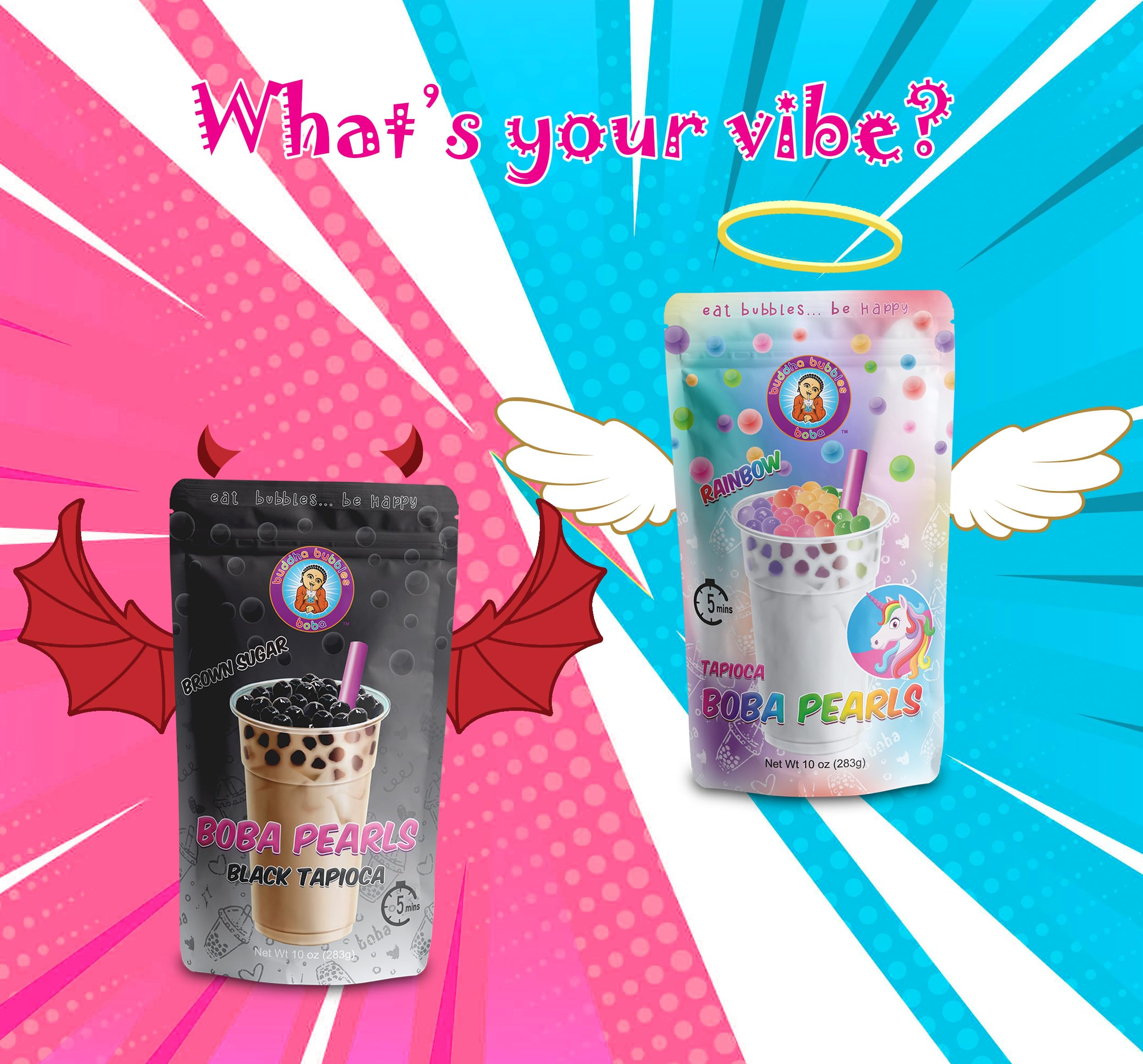 Quick Cook REAL Tapioca Black (Brown Sugar) Boba Pearls By Buddha Bubbles Boba 10 Ounces (283 Grams)