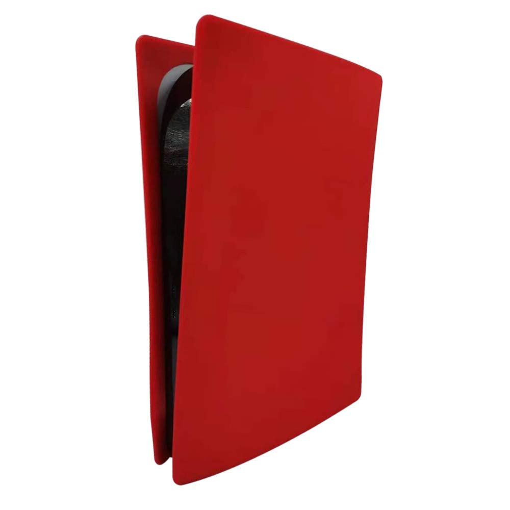 PS5 Silicone Skin Cover, Dustproof Anti-Scratch Anti-Fall Protector Case for Sony Playstation 5 Ultra HD/Digital Edition Console (Digital Edition, Red 3)