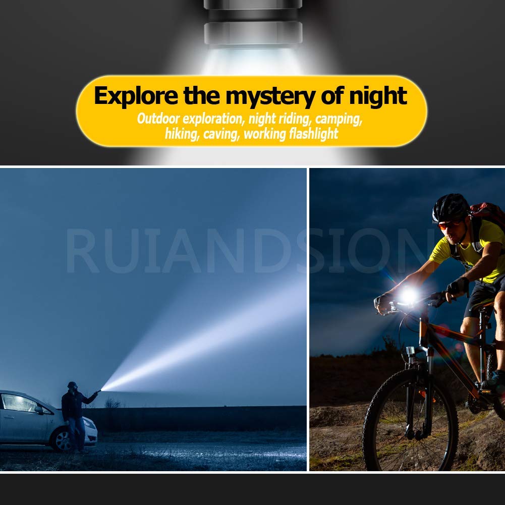 Ruiandsion Upgrade LED Flashlight Bulb 6-40 Volt P13.5S Base LED Bulb White 6V 9V 12V 18V 19.2V 24V Replacement for Flashlight Torch Lantern Work Lights,Non-Polarity