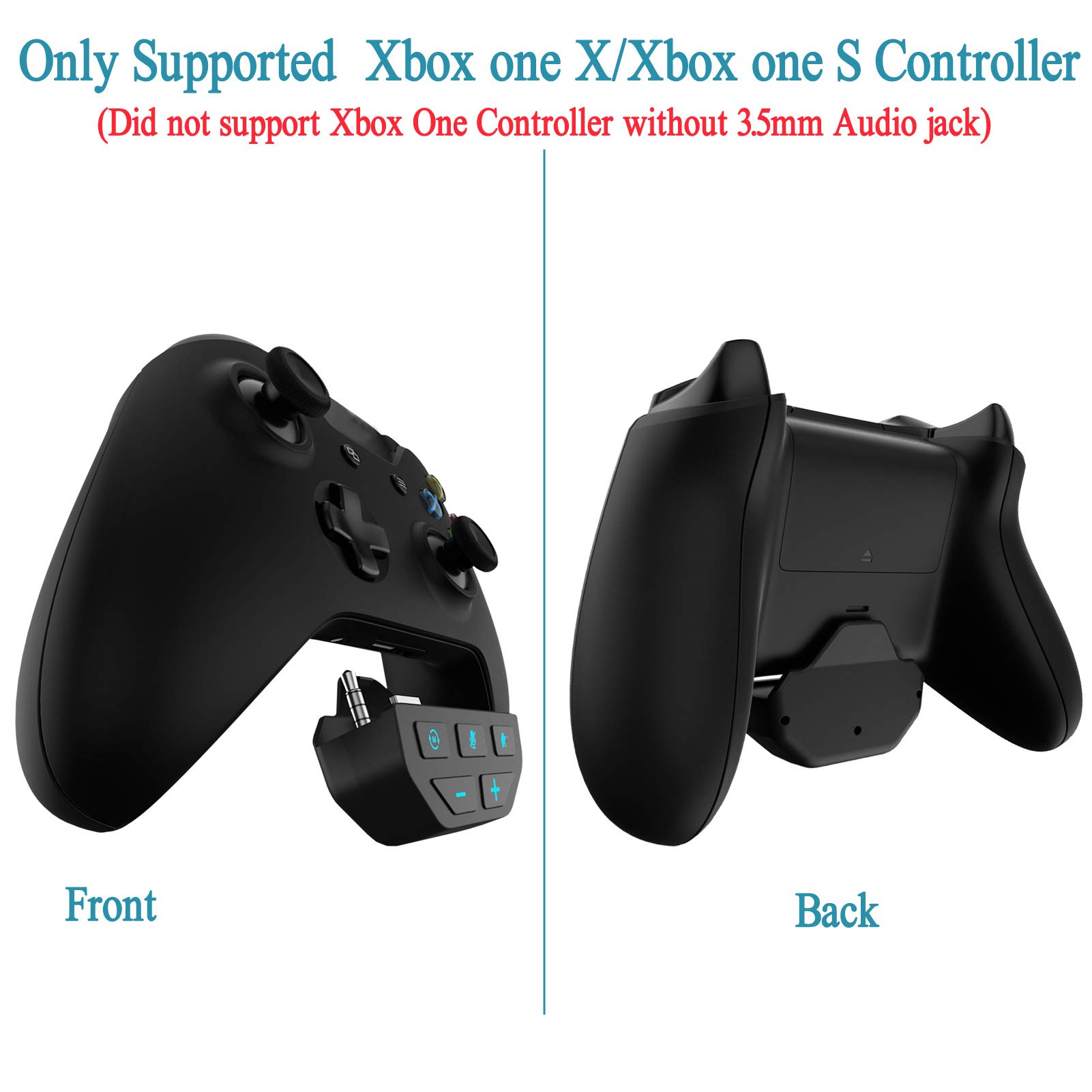 Ssgamer Stereo Headset Adapter, Audio Mic Headphone Converter for Xbox One X/S Controller with 3.5 mm Audio Jack