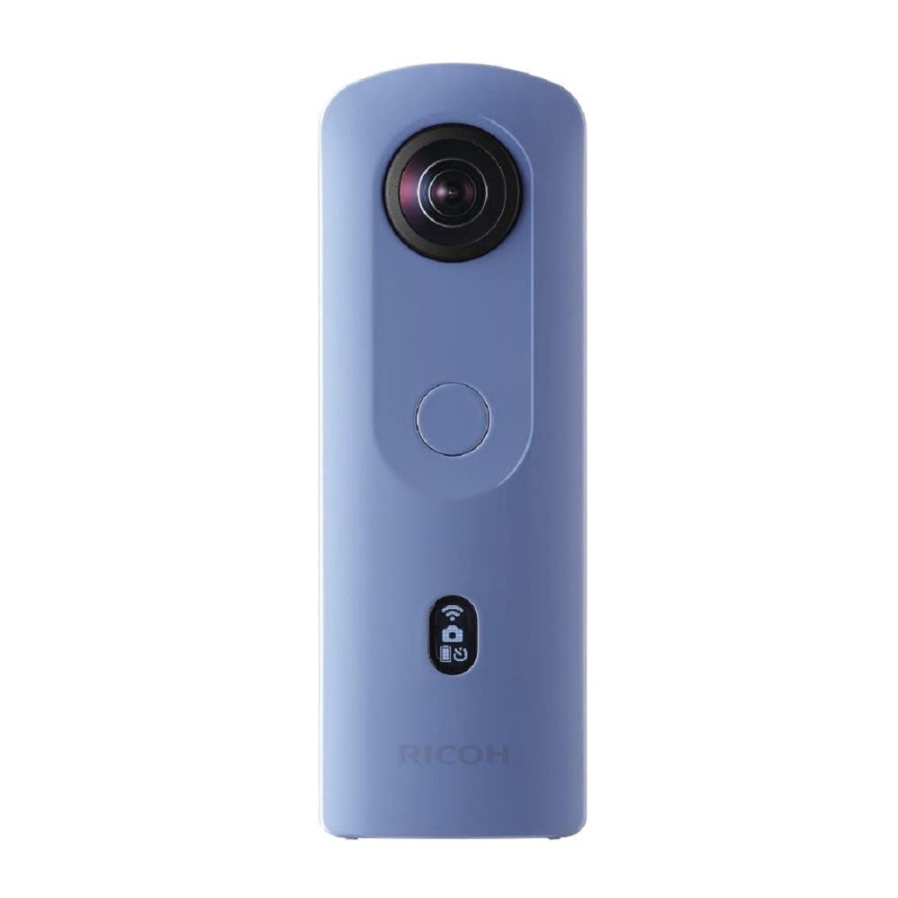 Ricoh Theta SC2 360-Degree 4K Spherical VR Camera (Blue) Bundle with Power Bank, TL-1 Lens Cap and Lens Pen (4 Items)