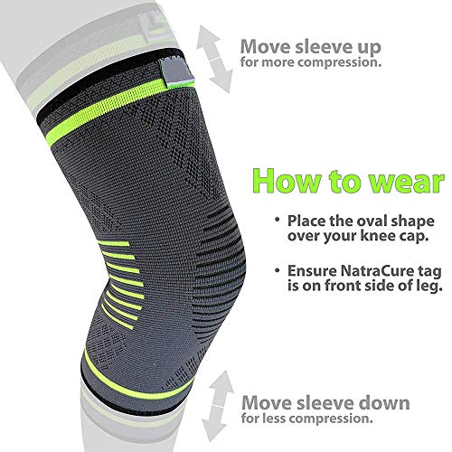 Lour Compression Knee Sleeve, Single Wrap - Braces and Supports Knee for Pain Relief, Meniscus Tear, Arthritis, Injury, Running - Best Knee Sleeve