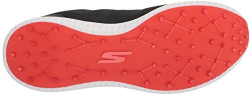 Skechers Men's Max Fairway 3 Arch Fit Spikeless Golf Shoe Sneaker, Black/Red, 12 Wide