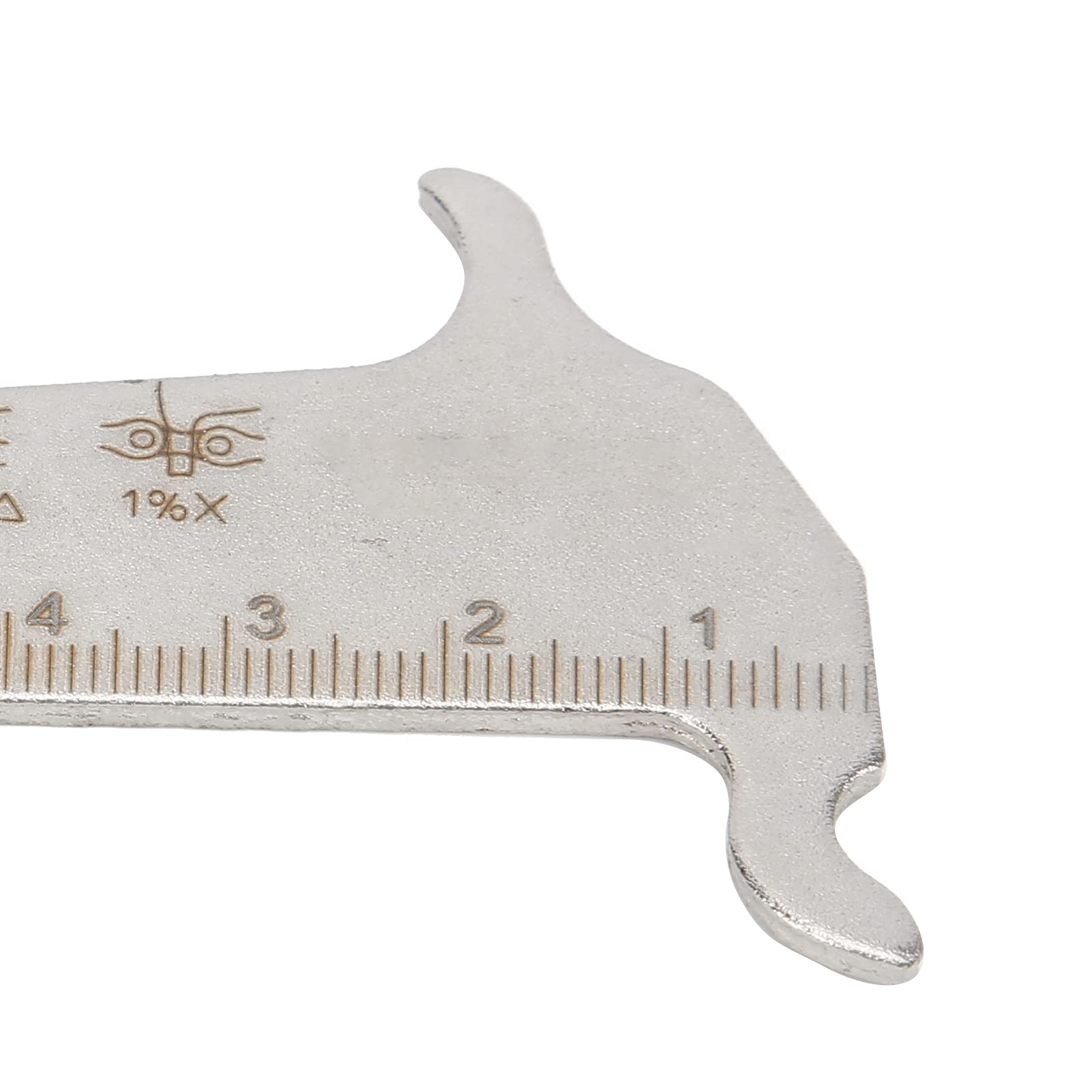 Silver 3 in 1 Mountain Bike Chain Measuring Ruler Road Bike Chain Wear Measuring Tool Durable and Burr Free