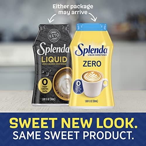 SPLENDA LIQUID Zero Calorie Sweetener drops, 1.68 Ounce Bottle (Pack of 3)