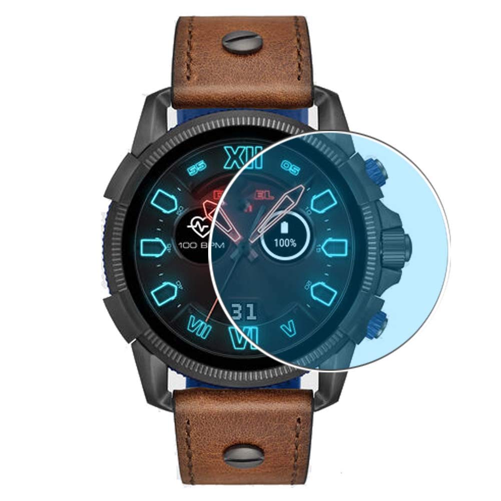 Puccy 3 Pack Anti Blue Light Screen Protector Film, compatible with DIESEL ON Full Guard 2.5 smartwatch Case Size：47mm TPU Guard （ Not Tempered Glass Protectors ）