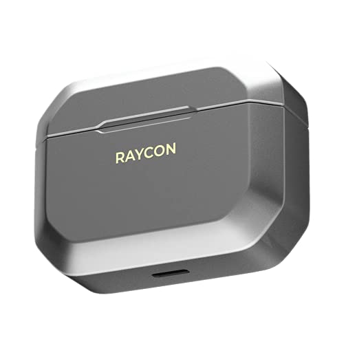 Raycon The Gaming Bluetooth True Wireless Earbuds with built in Mic, low latency, 31 Hours of Battery, Charging Case with Talk, Text, and Play, Bluetooth 5.0 (Jet Silver)