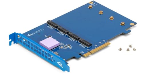 OWC Accelsior 4M2 PCIe NVMe M.2 SSD Adapter Card Compatible with Mac Pro 2019, Mac Pro 2010-2012, and PC Towers