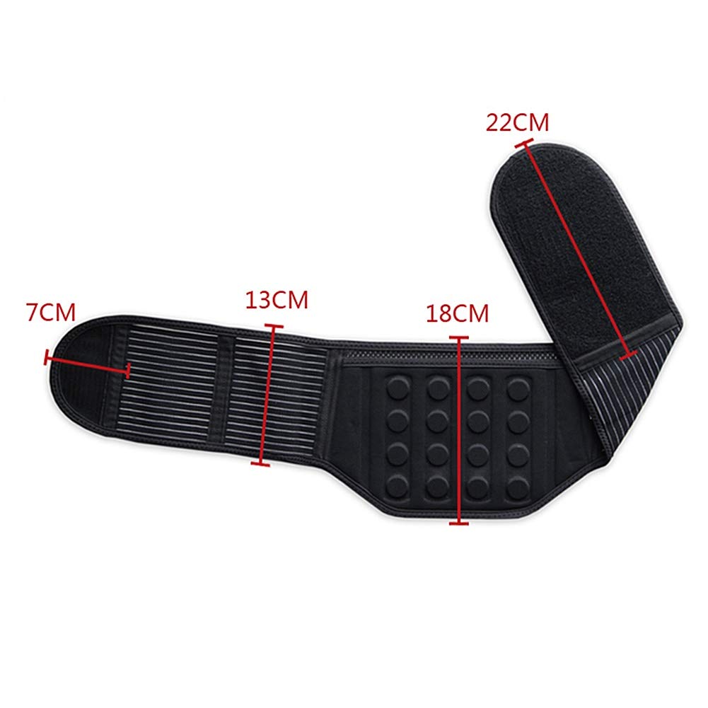 TANGIST Adjustable Lumbar Brace Belt Lower Back Support, Magnetic Therapy Back Pain Relief Injury Prevention For Men & Women Herniated Disc (Size : XXL)